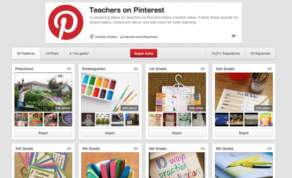 Pinterest para profesores - Social Geek